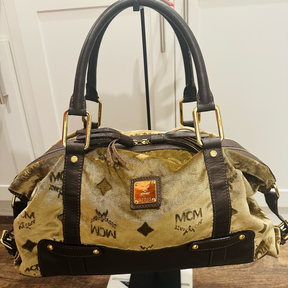 MCM | Bags | Euc Vintage Mcm Velvet Shoulder Bag | Poshmark